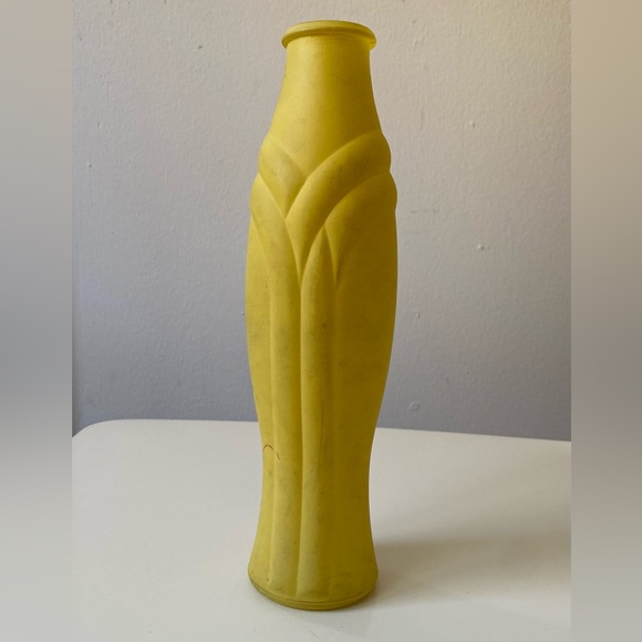 Accents | Vintage Ftda Yellow Frosted Glaze Art Deco Vase 9 Tall | Poshmark